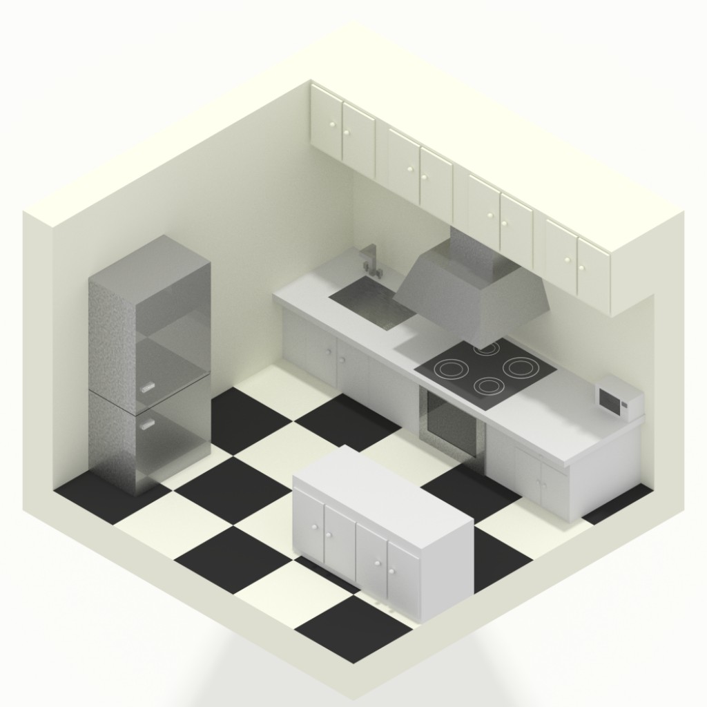 Blend Swap | LOW POLY ISOMETRIC KITCHEN