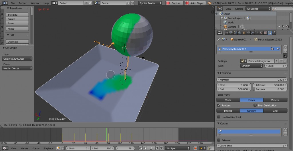 Blend Swap | Dynamic Paint interacting Experiment