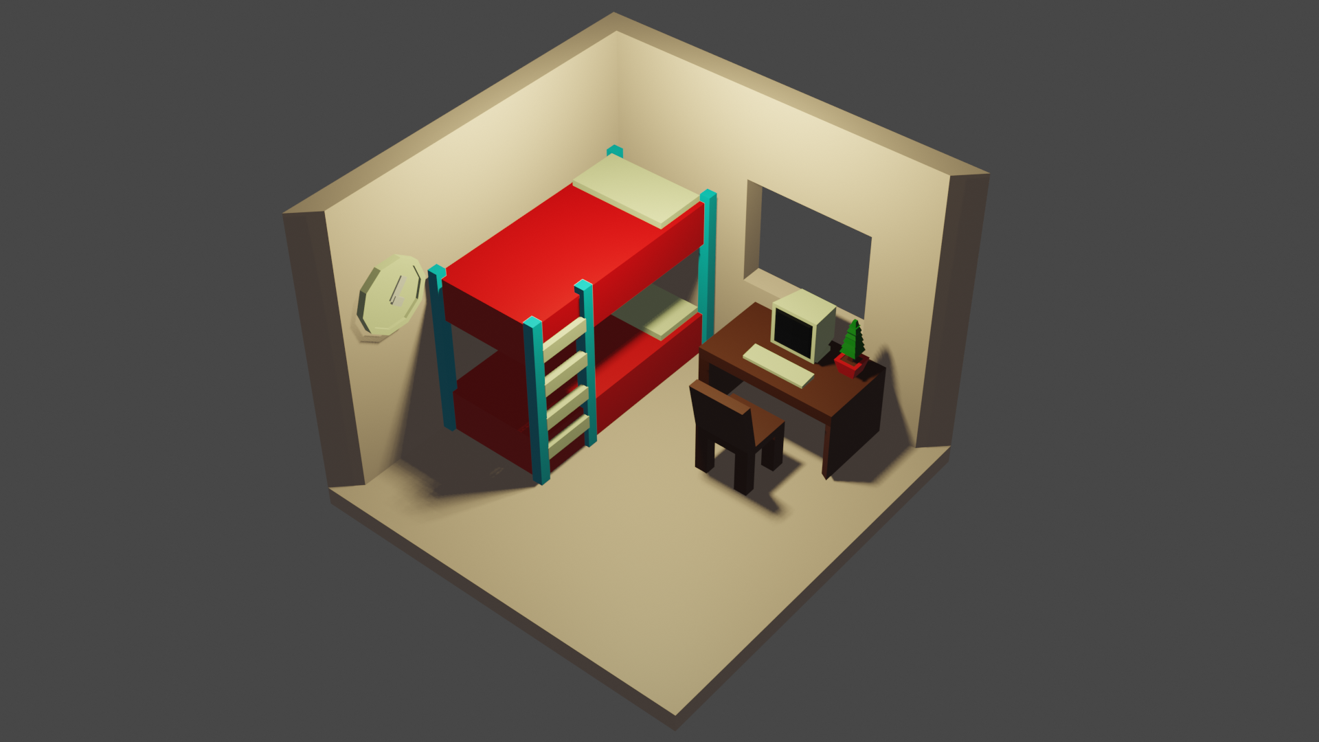 Blend Swap | lowpoly room