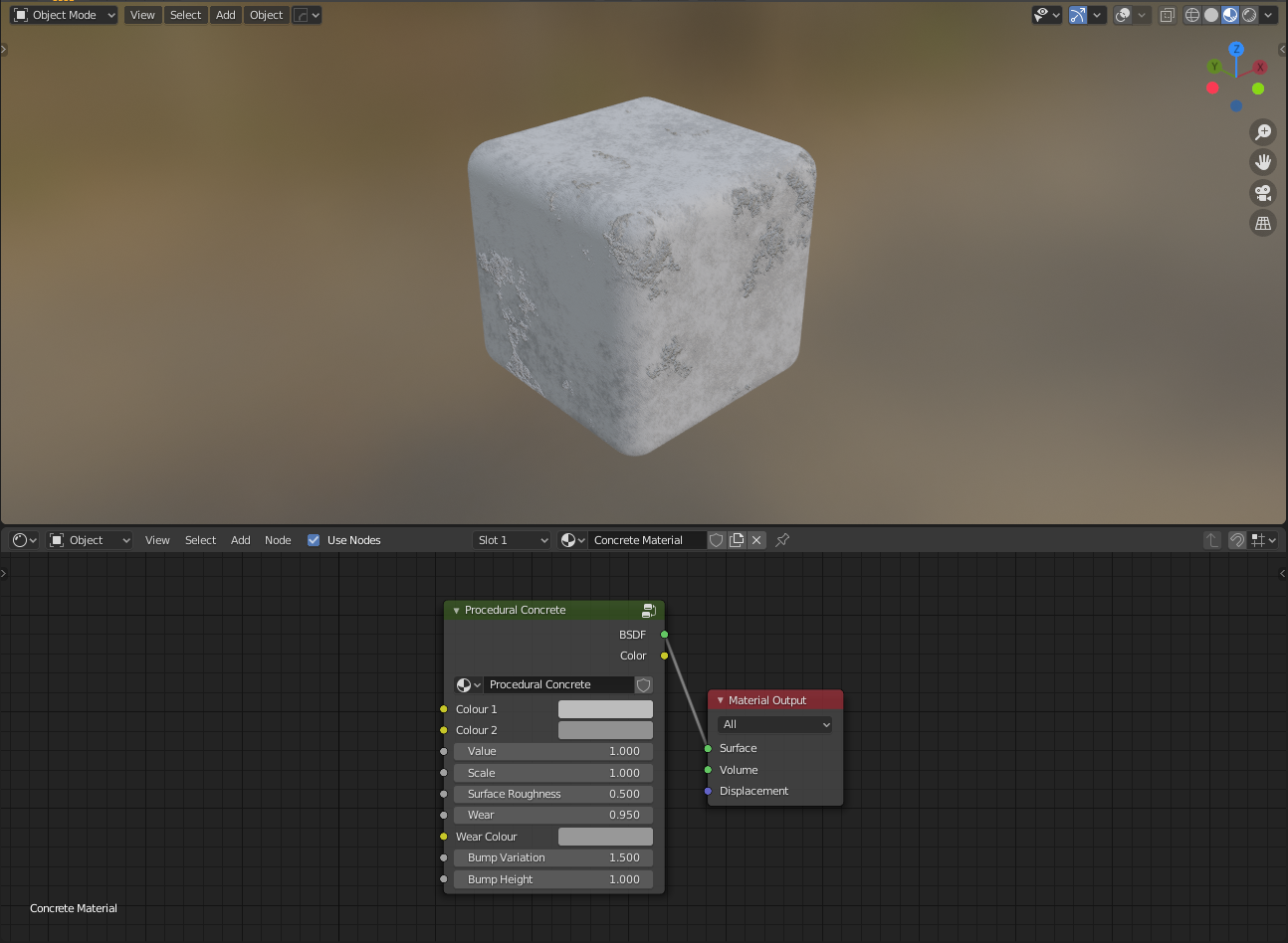Blend Swap | Procedural Concrete Shader
