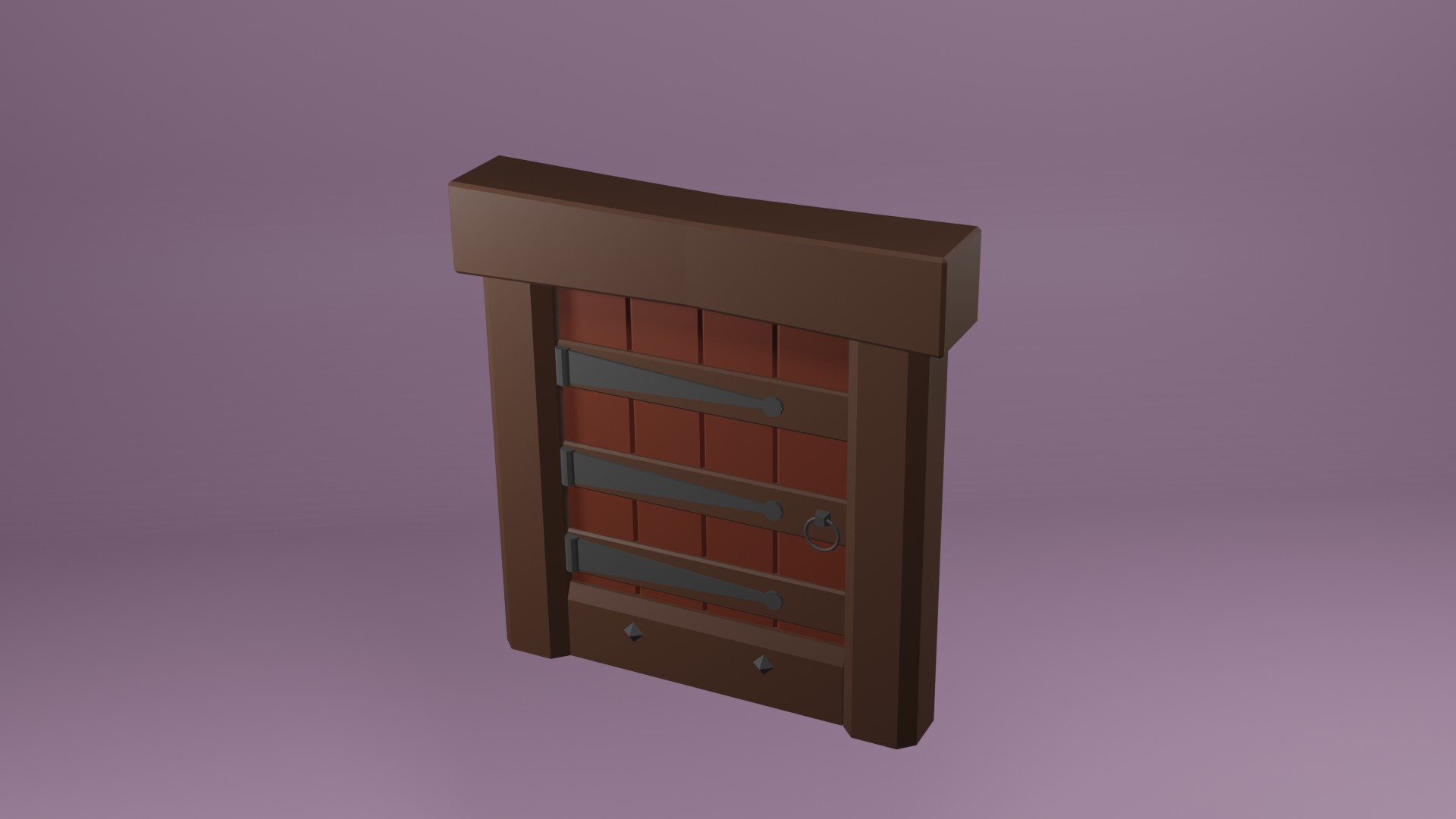 Blend Swap | Low Poly Wooden Door