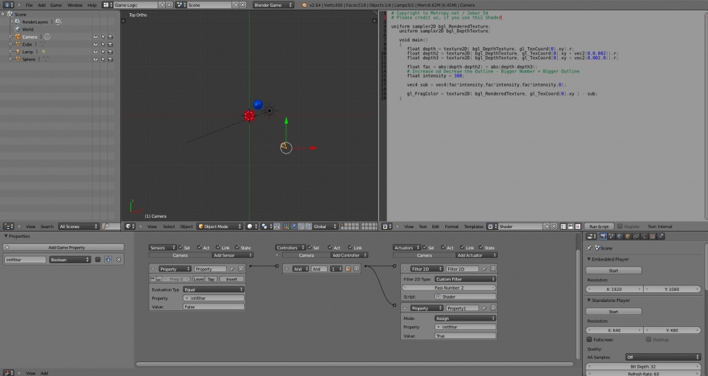 Blend Swap | Toon Shading Outlines - Cel-Shading [GLSL|Realtime|BGE]